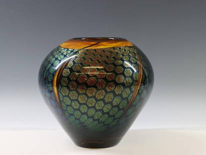 Art Glass Vase By Tim Lazer