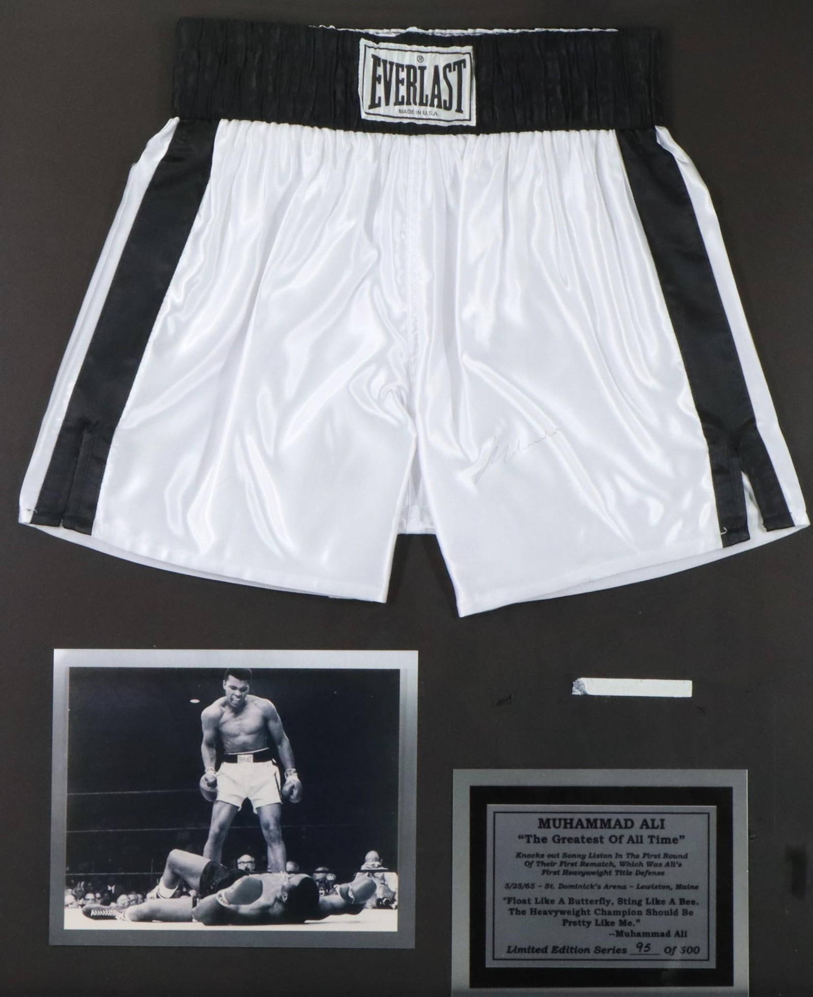 Muhammad Ali Autographed Boxing Trunks And Records Auction