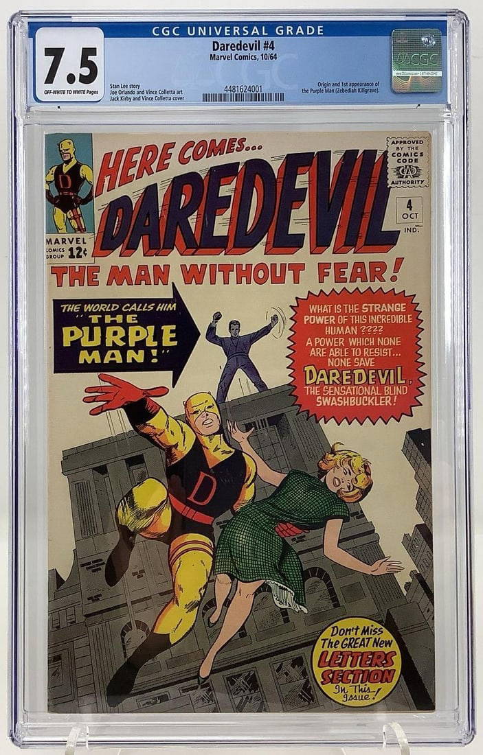 Daredevil #4 Cgc 7.5, 1st App. Purple Man Auction