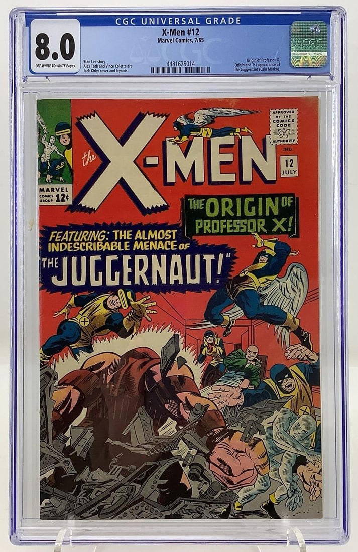 X-men #12 Cgc 8.0, Origin And 1st App. Juggernaut Auction