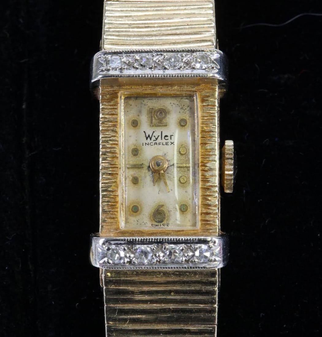 14k Yg Wyler Ladies Wrist Watch Auction