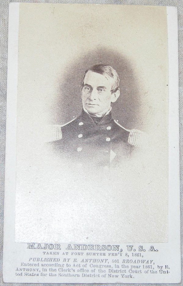 Cdv Of General Robert Anderson.
