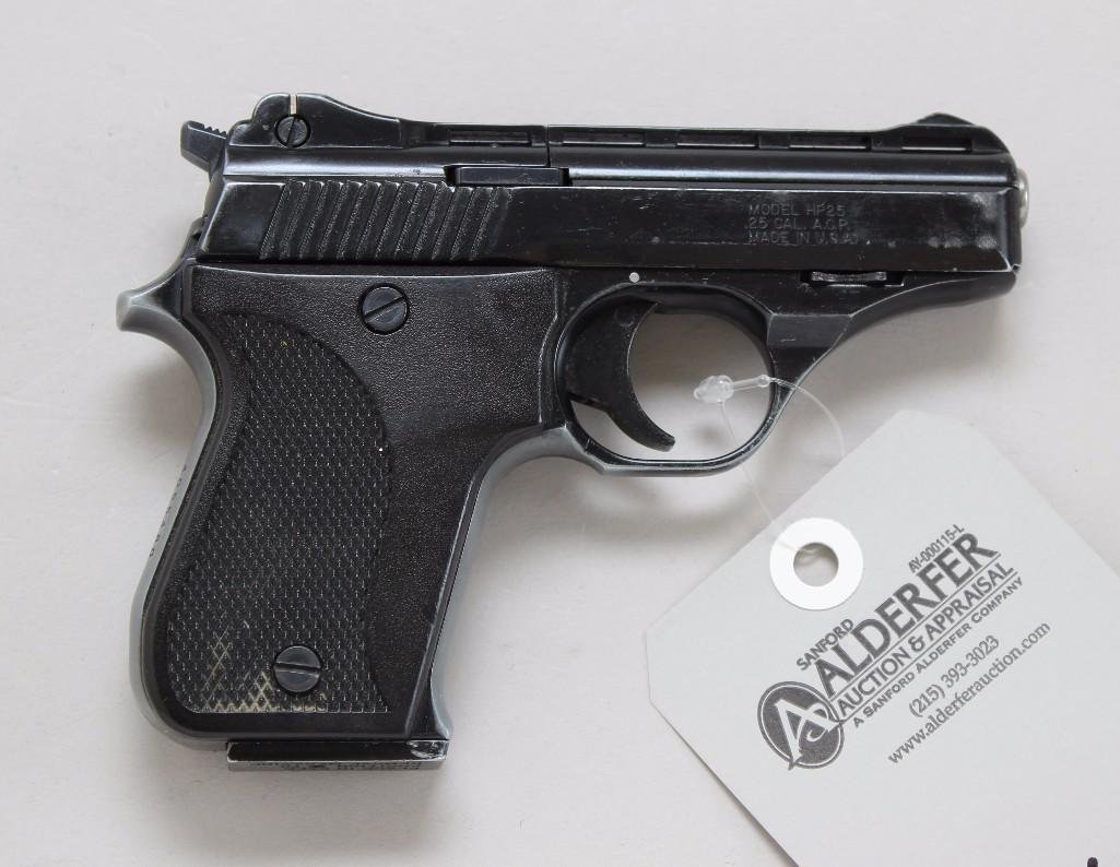 Phoenix Arms Model HP 25 Raven semi-automatic pistol.