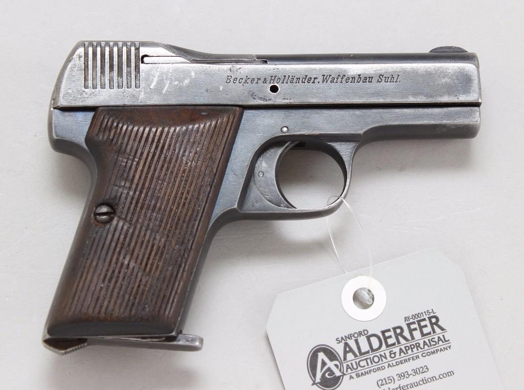 Becker & Hollander The Beholla semi-automatic pistol.