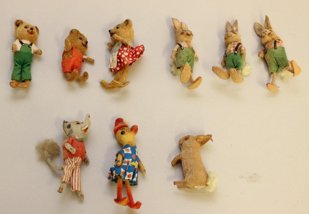 LOT OF (9) GERMAN HANDWORK FLOCKED ANIMALS: (4) - Oct 29, 2015 ...