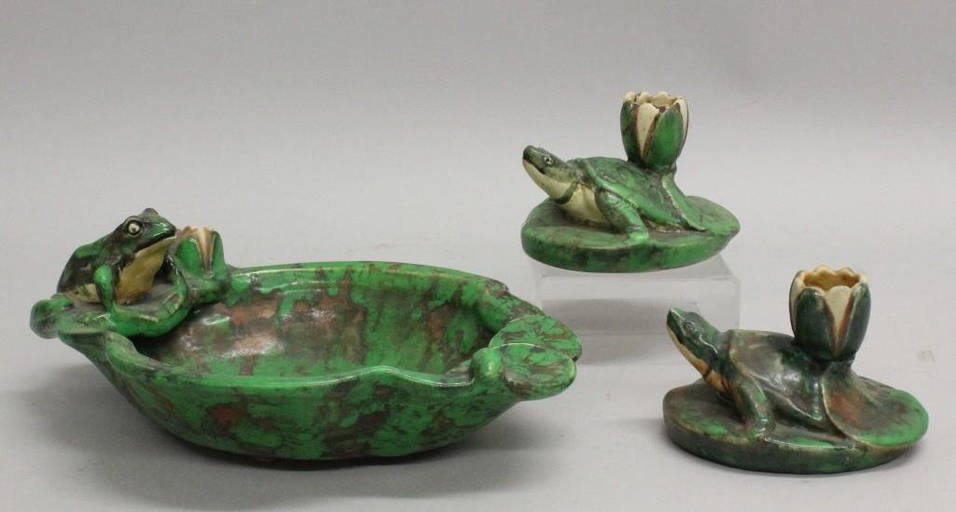 Weller Pottery, Coppertone, Frog Bowl and Turtle Candle - Jun 30, 2016 ...