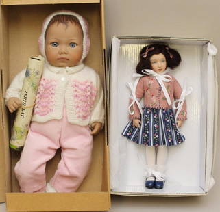 Pair Of Mib Nrfb 14" Helen Kish Chrysalis Dolls: "wren"