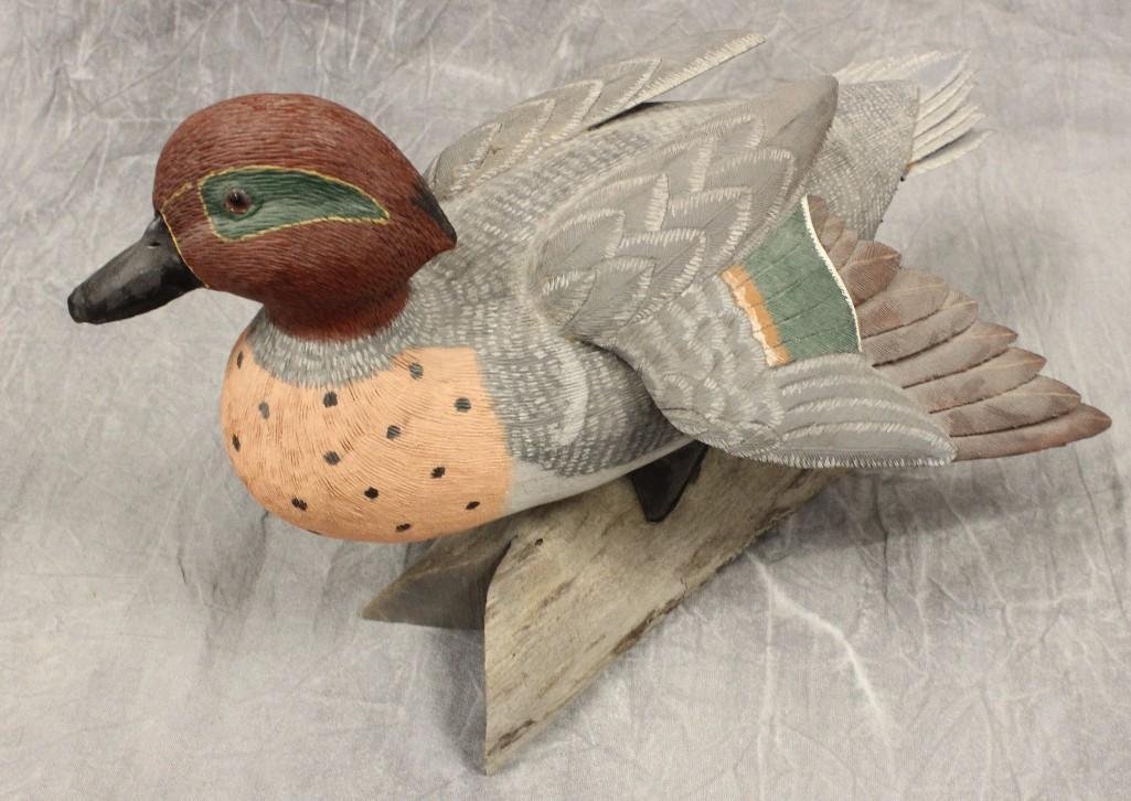 Madison Mitchell Green Wing Teal Duck Decoy.