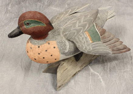 Green Wing Teal Duck Decoy
