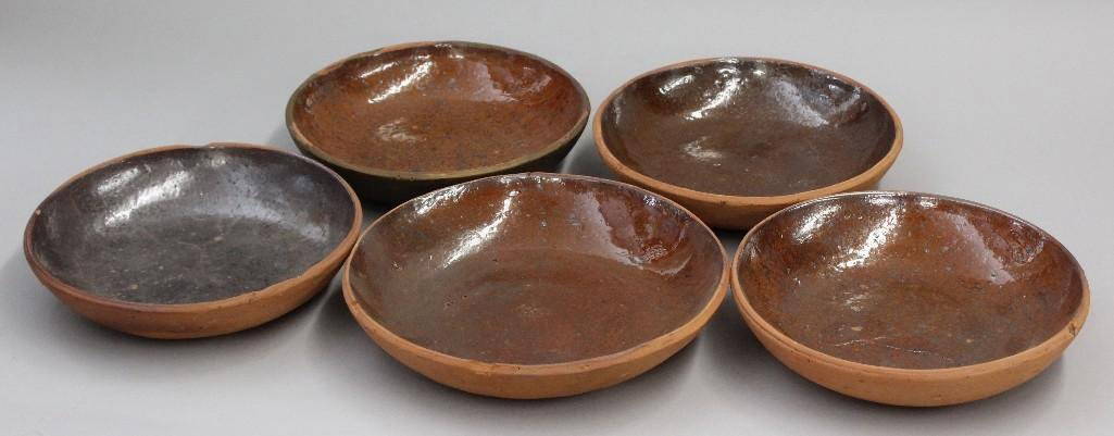 Group Of 5 Medinger Pottery Plates