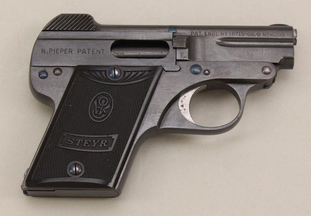 Steyr Pieper Model 1908 semi-automatic pistol. - Dec 20, 2016 ...