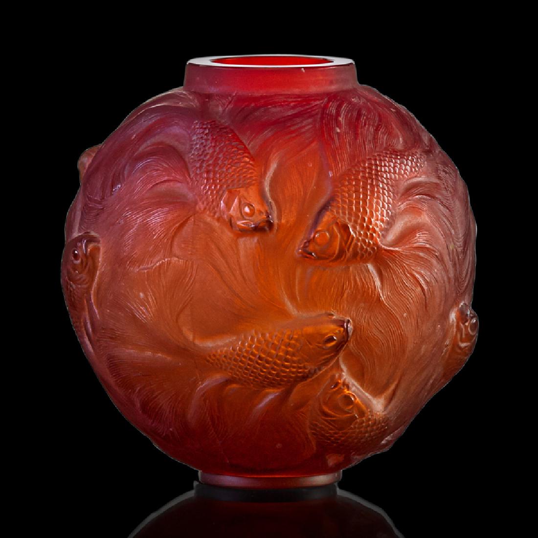 LALIQUE "Malesherbes" vase, amber glass - Mar 01, 2014 | Rago Arts and ...