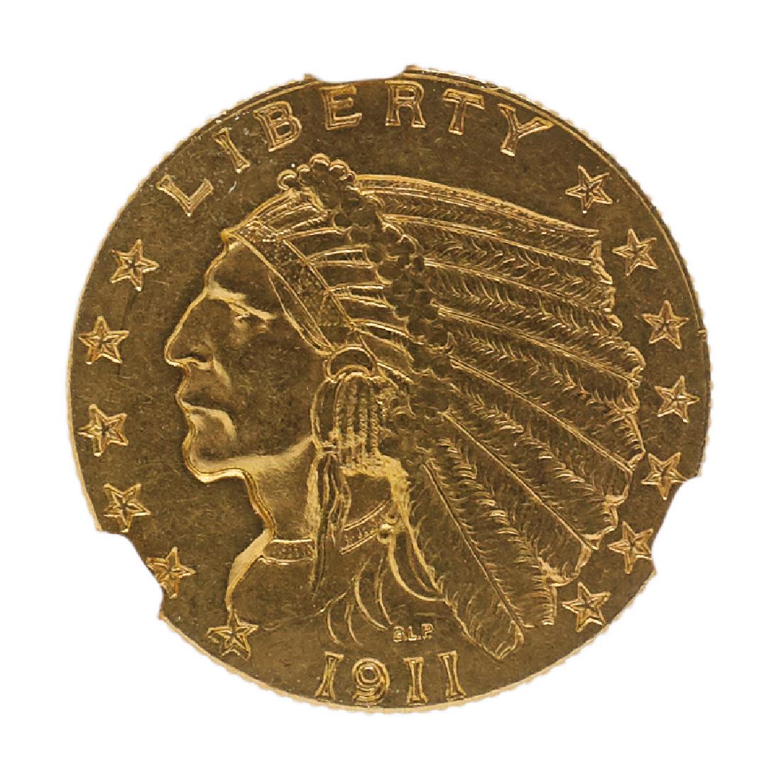 U.s. 1911 D Indian $2.50 Gold Coin