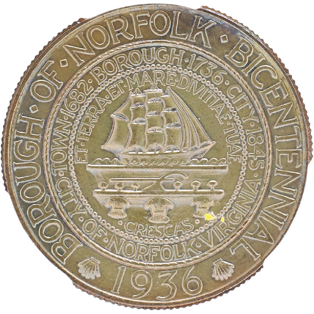 U.s. 1936 Norfolk Commemorative 50c Coin