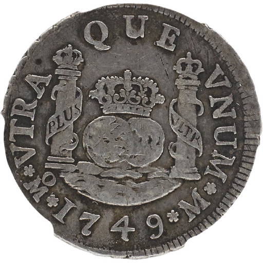 1749 Mo M Mexico 2r Coin