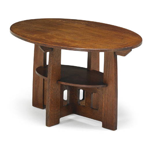 LIMBERT Double oval library table - Sep 23, 2017 | Rago Arts and ...