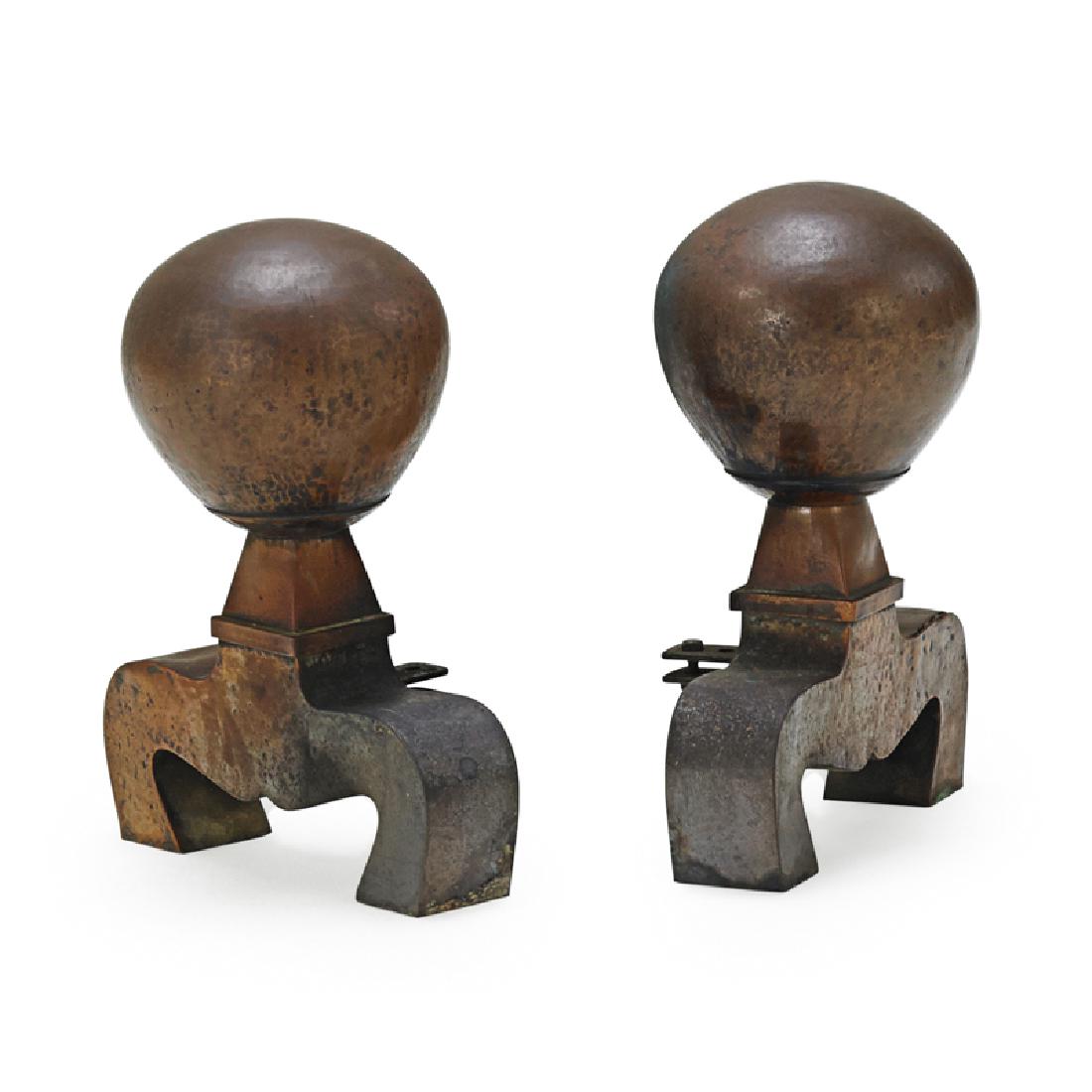 WILLIAM VAN ERP Rare seahorse andirons - Oct 18, 2014 | Rago Arts and ...