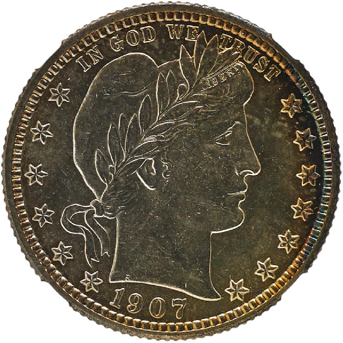 U.s. 1907 S Barber 25c Coin