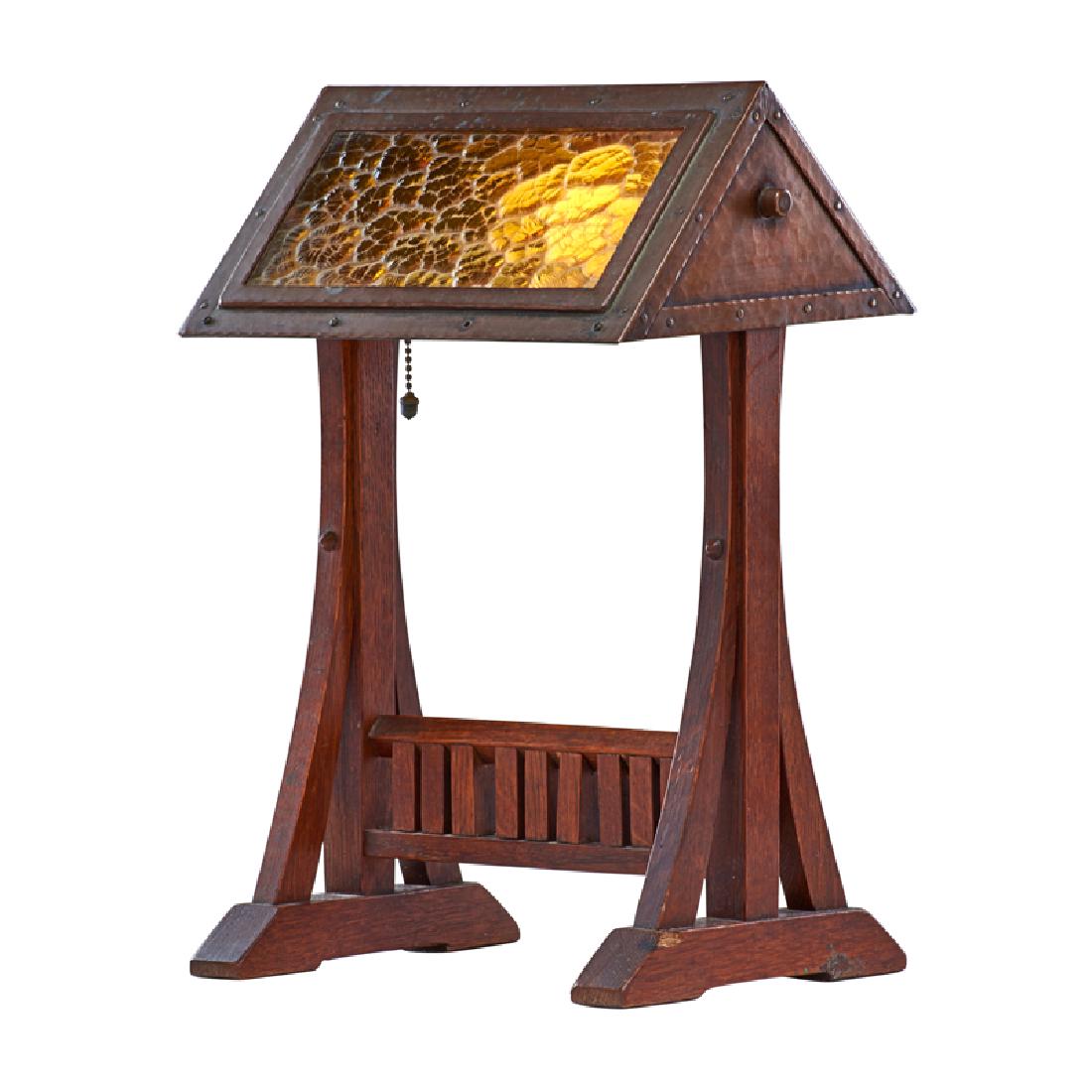 GUSTAV STICKLEY Rare table lamp