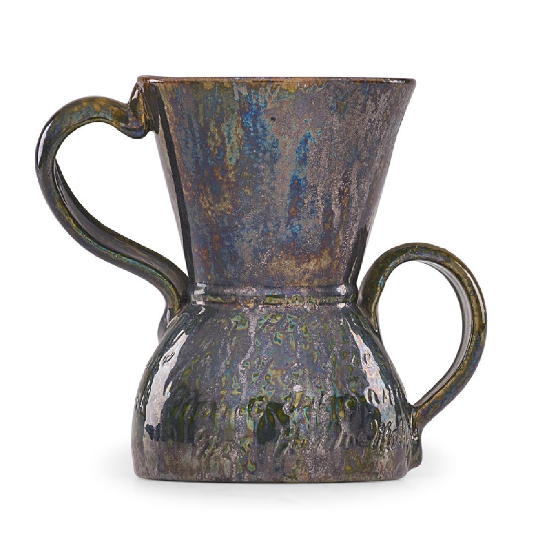 GEORGE OHR Large vase, two ear handles - May 18, 2019 | Rago Arts and ...