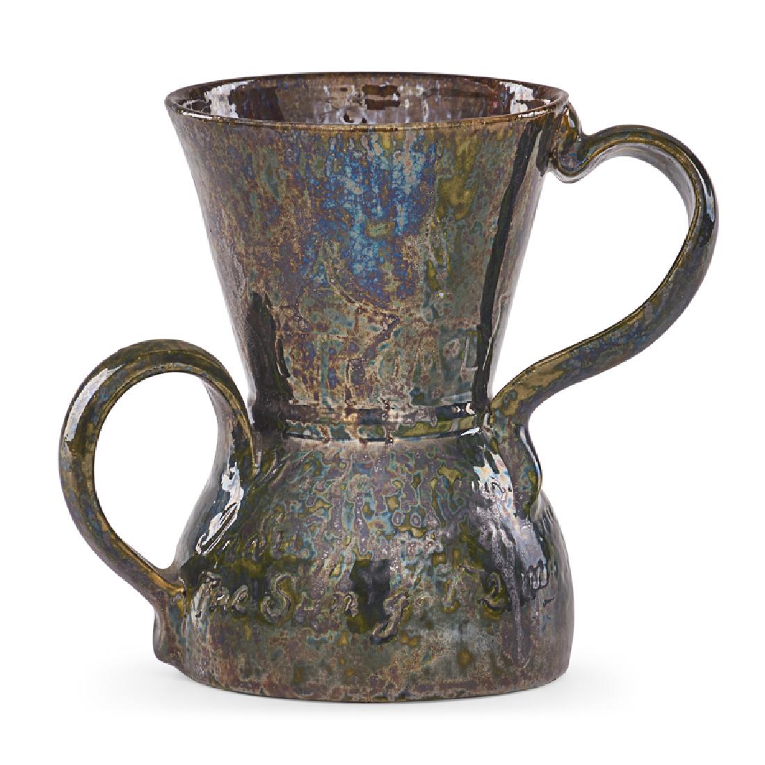 GEORGE OHR Large vase, two ear handles - May 18, 2019 | Rago Arts and ...