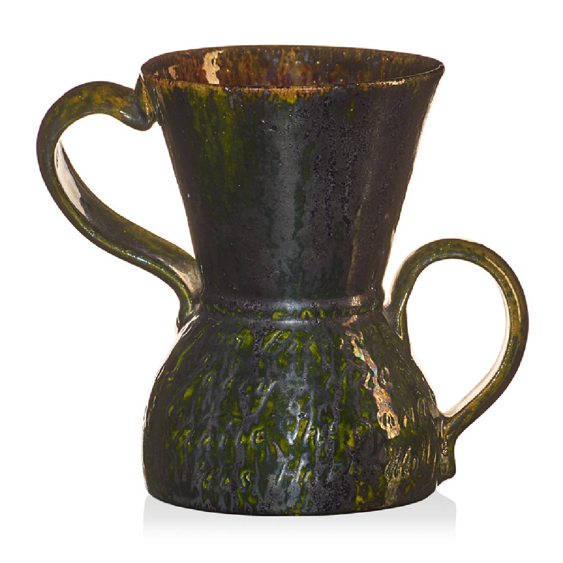 GEORGE OHR Large vase, two ear handles - May 18, 2019 | Rago Arts and ...