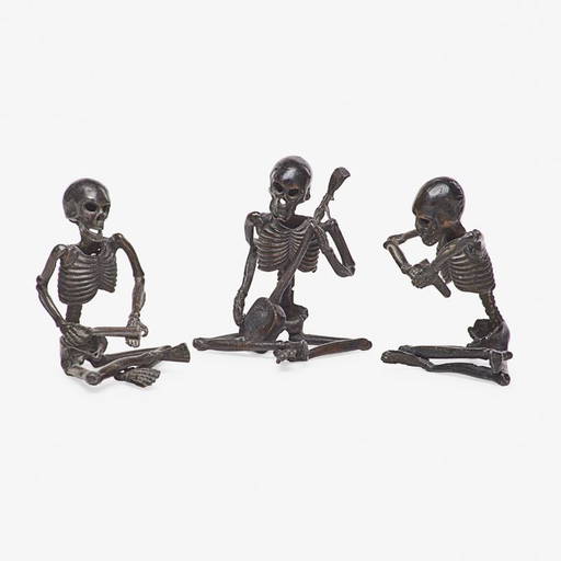 THREE BRONZE SKELETON MUSICIANS - Oct 20, 2019 | Rago Arts and Auction ...