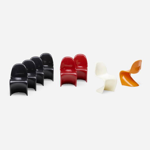 After Verner Panton, Miniature Panton Chairs