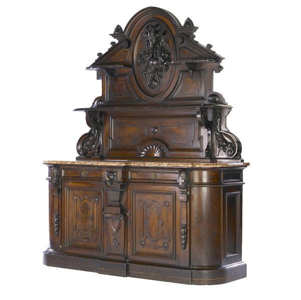 112: ALEXANDER ROUX (Attr.) Rococo mahogany sideboard