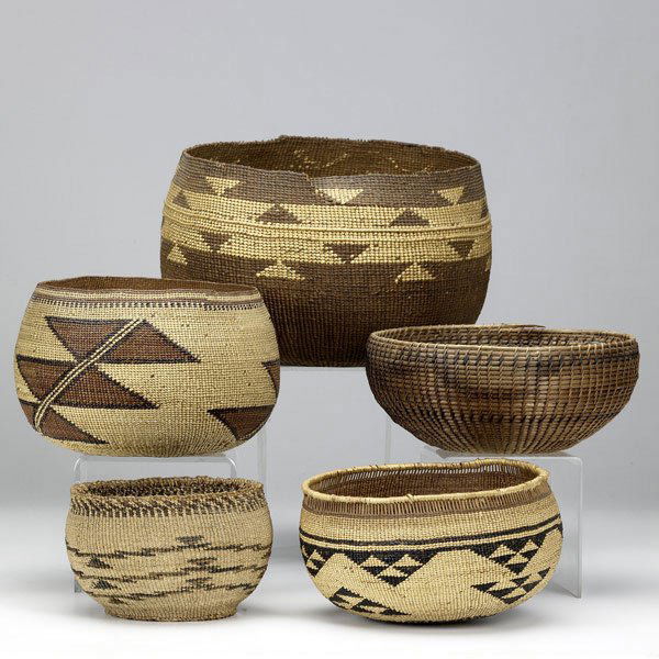 Native American Five Baskets