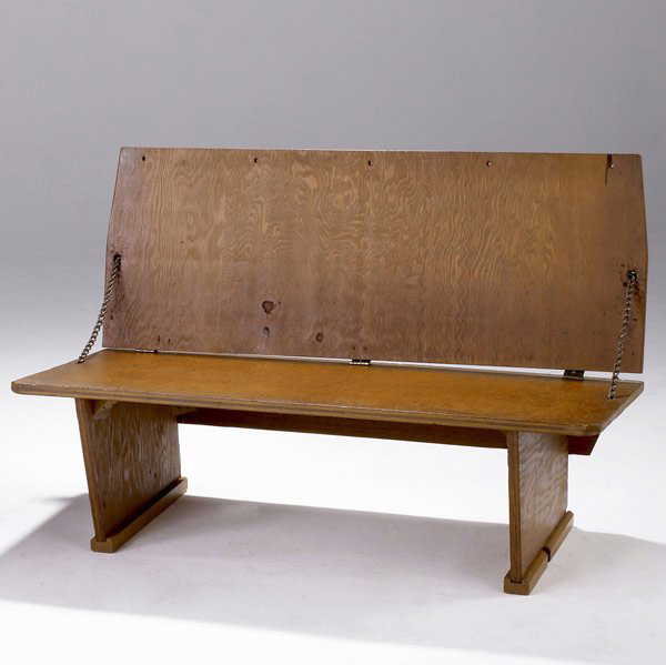 171: FRANK LLOYD WRIGHT Plywood bench