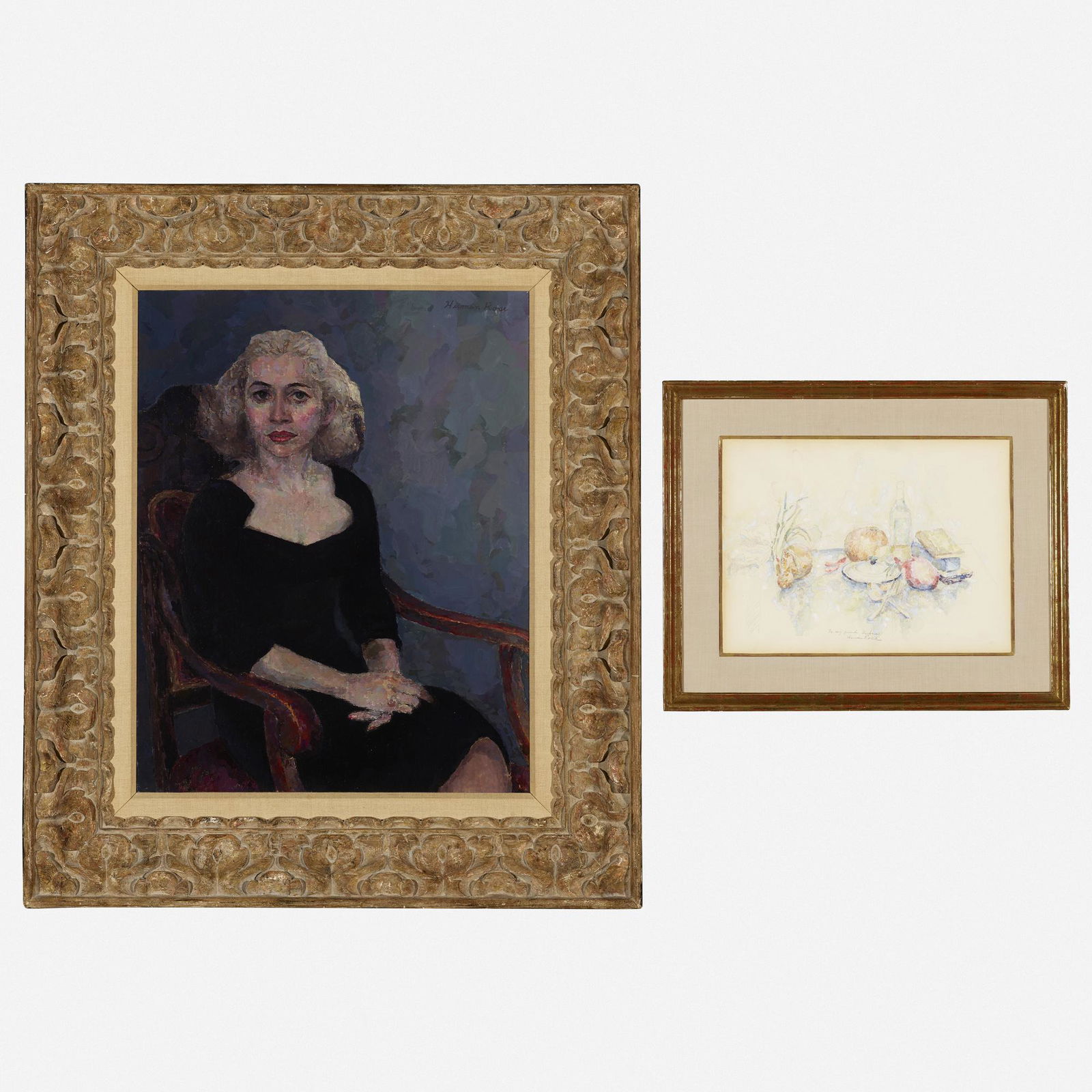 Herman Rose, Untitled (two works) (#0535) on Jul 08, 2021 | Rago Arts ...