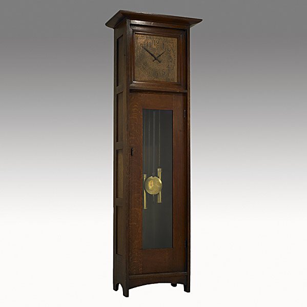 68: L. AND J.G. STICKLEY Grandfather clock
