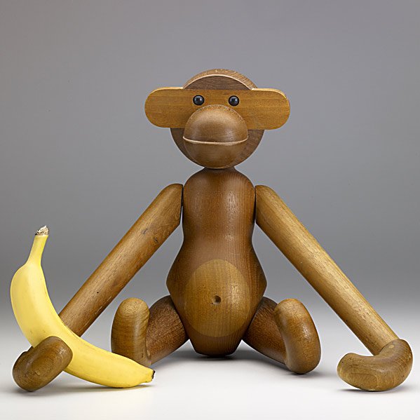1020: KAY BOJESEN Large teak monkey - Apr 25, 2010 | Rago Arts and ...