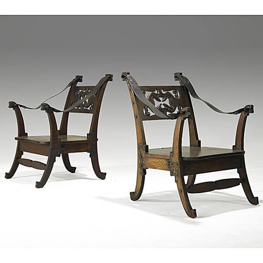 182: CHARLES ROHLFS; Rare pair of chairs - Oct 01, 2010 | Rago Arts and ...