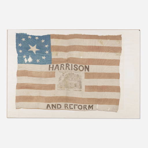 American, Rare Harrison and Reform campaign flag (#0265) on Apr 12 ...