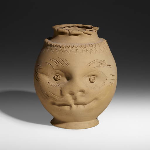 George E. Ohr, Rare Vase With Face