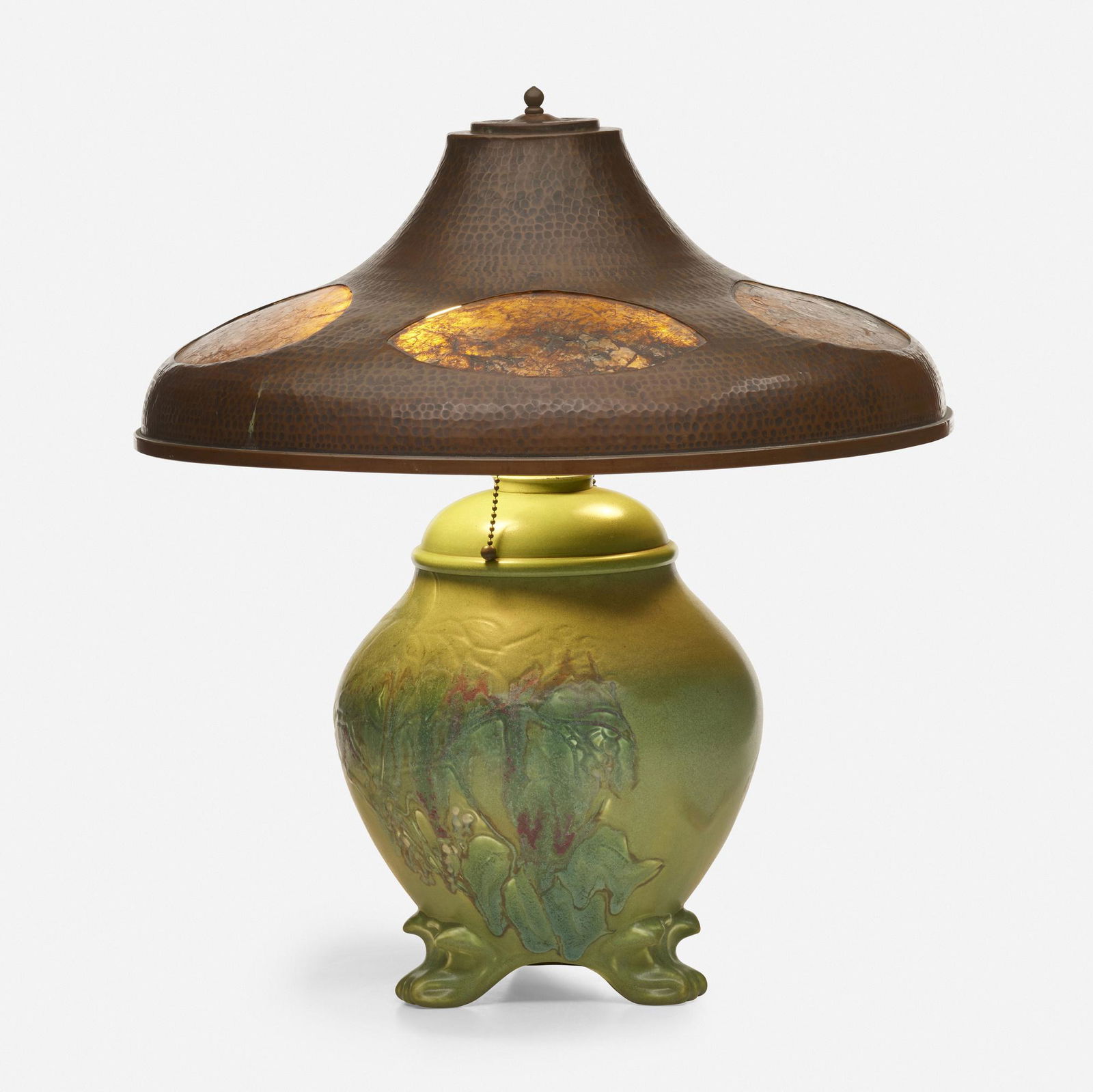 Rookwood Pottery, Modeled Mat Lamp Base