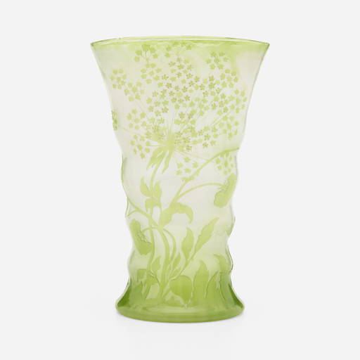 Emile Galle, Vase with Queen Anne's Lace (#0399) on Sep 22, 2022 | Rago ...