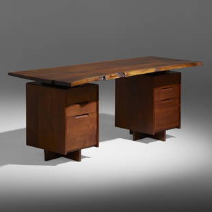 George Nakashima, Rare Double Pedestal Desk