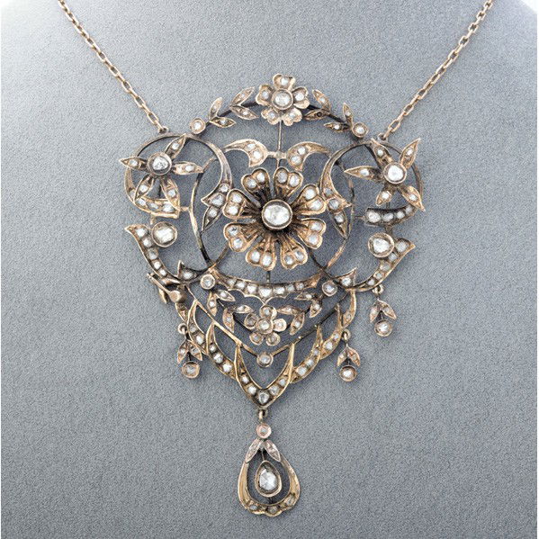 2021: VICTORIAN DIAMOND STOMACHER FORMED AS NECKLACE