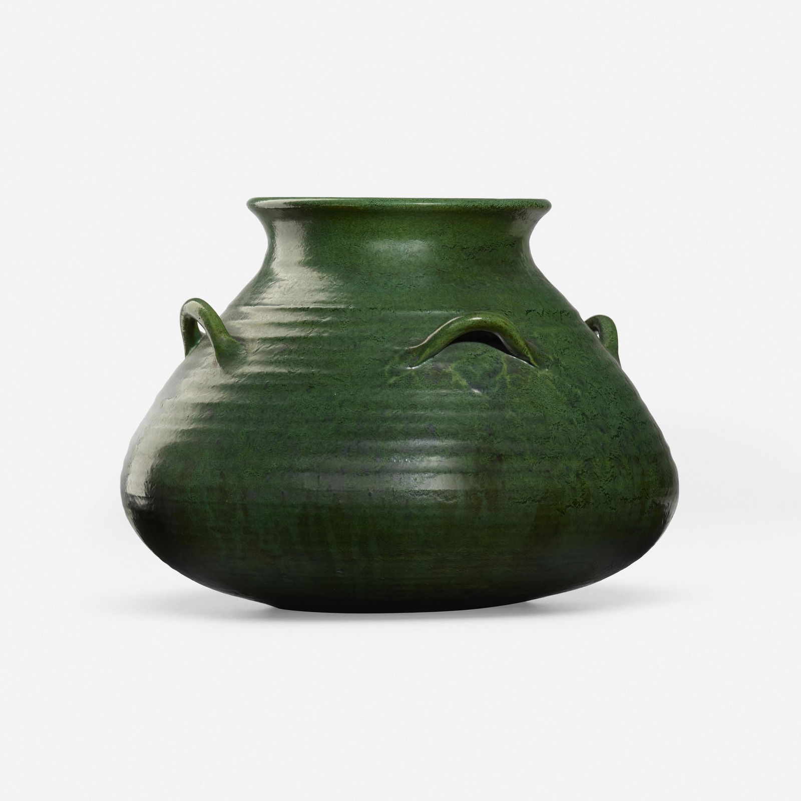 Merrimac Pottery, Large Four Handled Vase