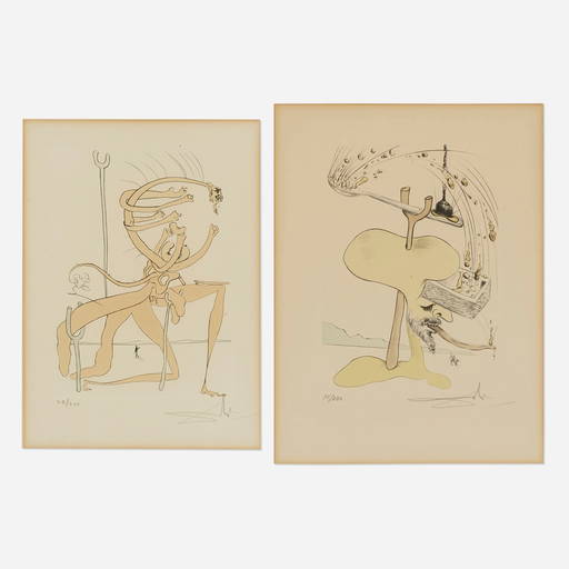 Salvador Dali, Two Plates From Hommage A Quevedo