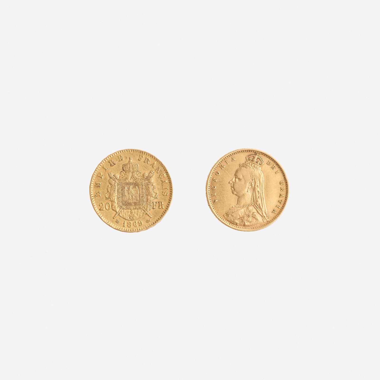 Foreign Gold Coins, Two Auction
