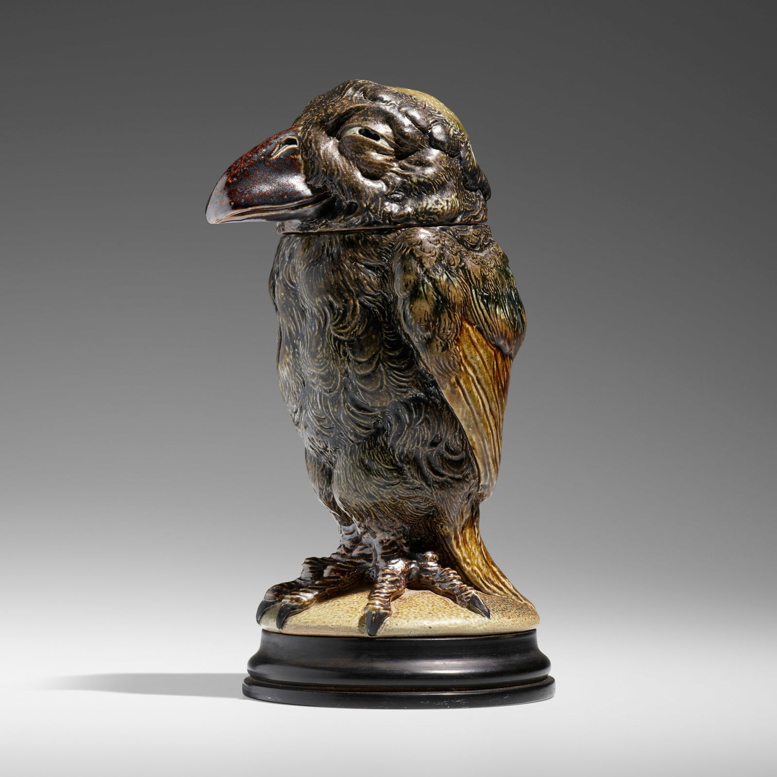 Martin Brothers Pottery, Wally-bird Tobacco Jar Auction