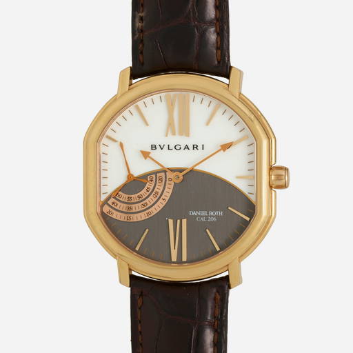 Bulgari, 'daniel Roth' Pink Gold Wristwatch, Ref. Brrp44c14glps