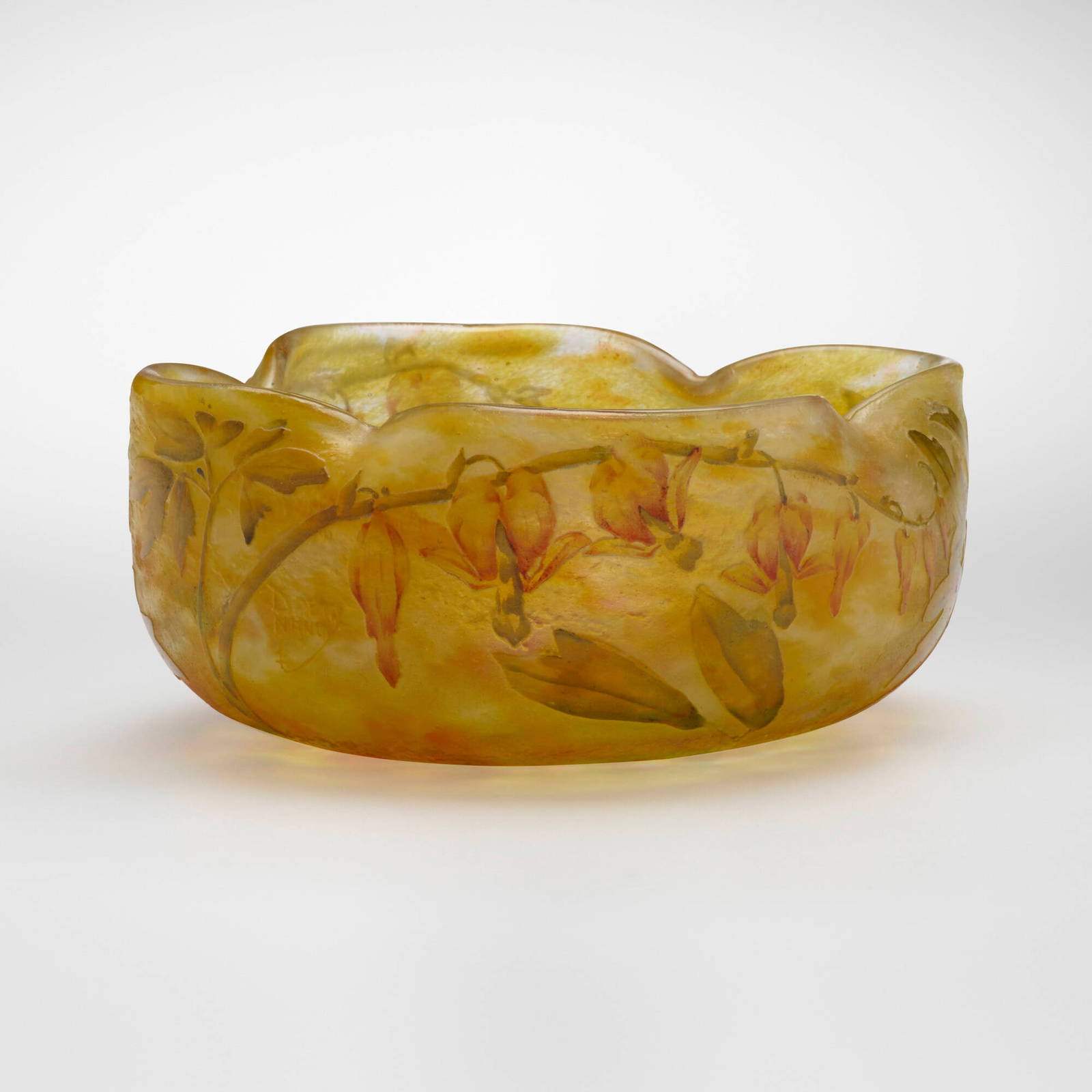 Daum, Bowl With Bleeding Hearts Auction