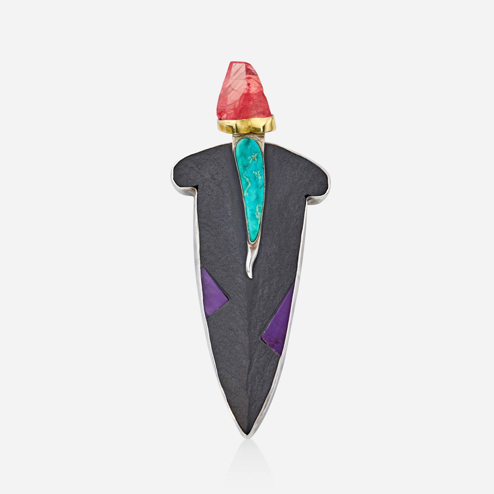 Michael Manthey, 'shield' Gem-set Brooch Auction