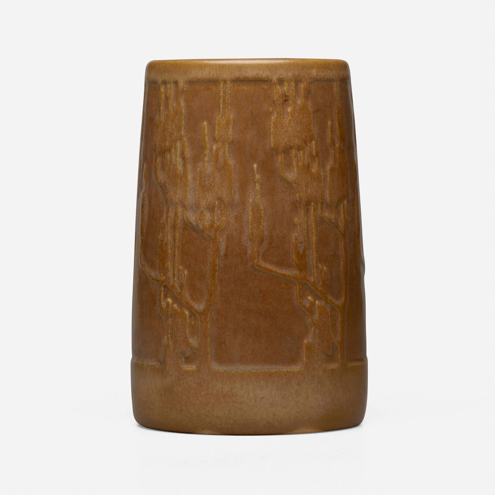 Elizabeth And Hannah Overbeck For Overbeck Pottery, Vase With Cattails ...