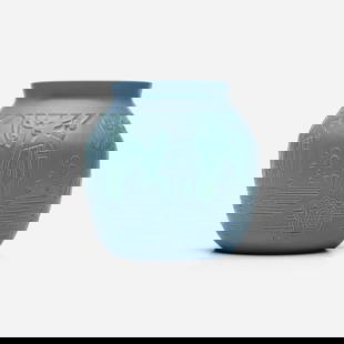 Elizabeth And Hannah Overbeck For Overbeck Pottery, Vase With Cattails ...